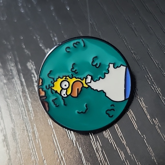 Simpsons | Jewelry | The Simpsons Homer In Bushes Enamel Pin | Poshmark